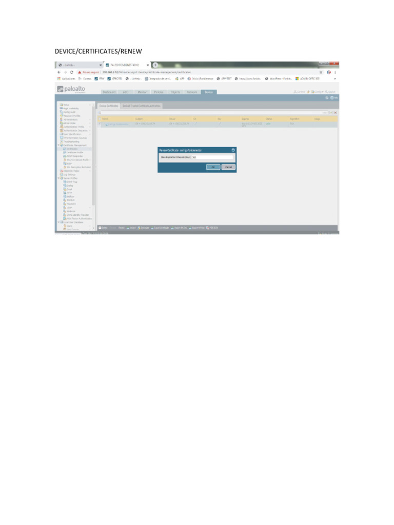 Renovar Vigencia Certificado Global Protect | PDF
