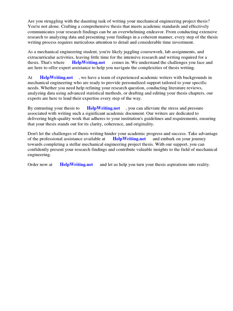 Mechanical Engineering Project Thesis PDF | PDF | Composite Material | Mechanical Engineering