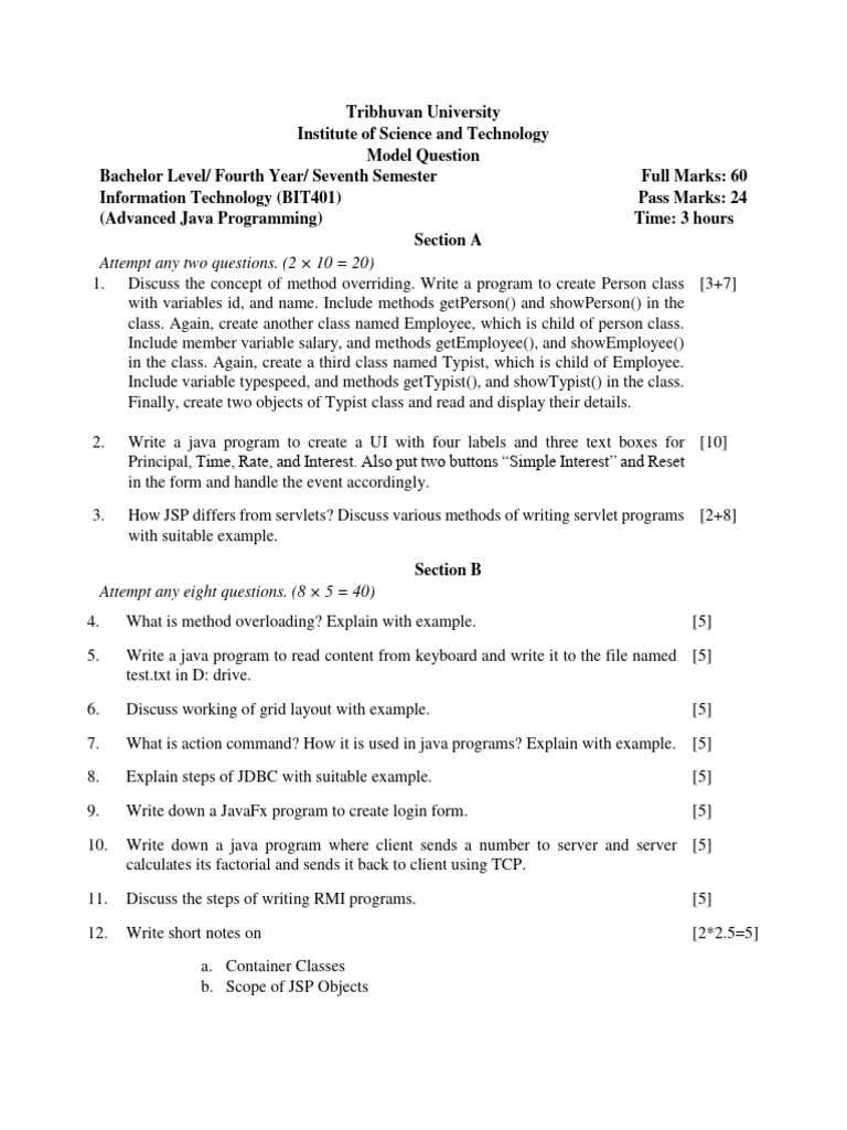 BIT 7th Semester Model Question Papers | PDF | Cloud Computing ...