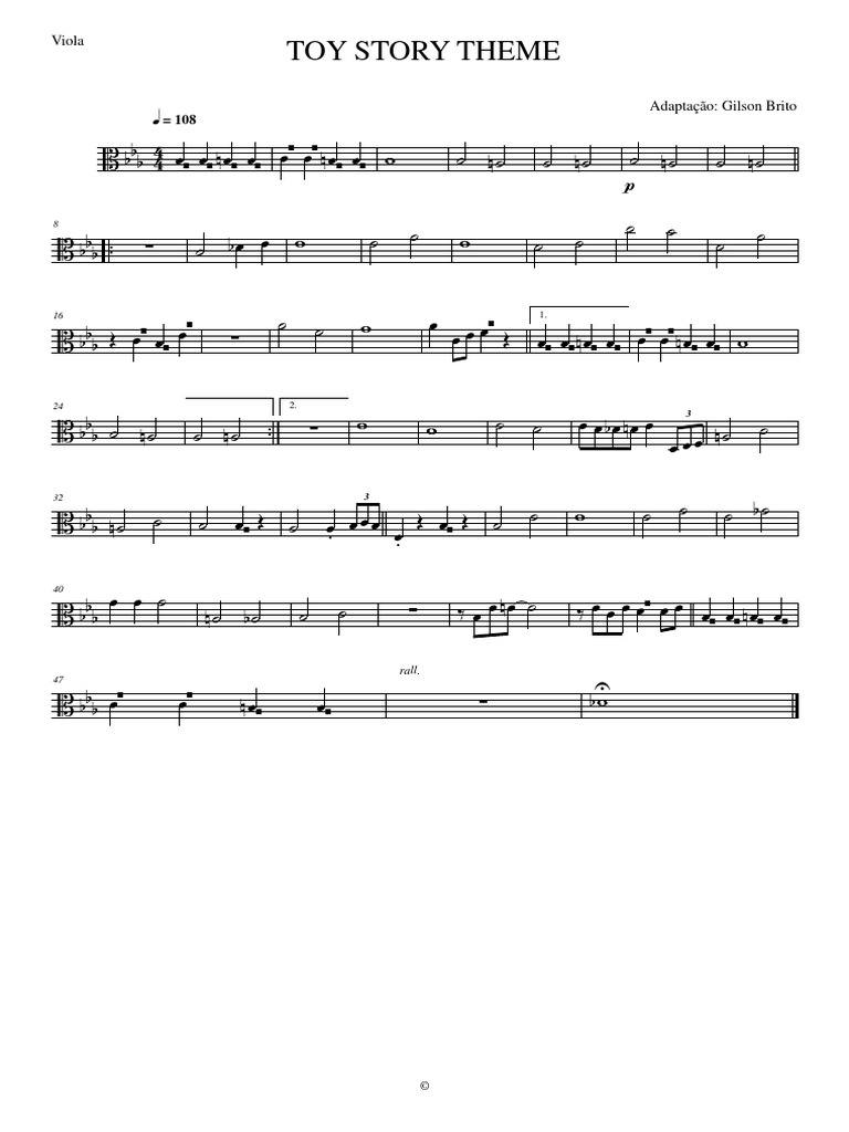TOY STORY THEME - Viola | PDF