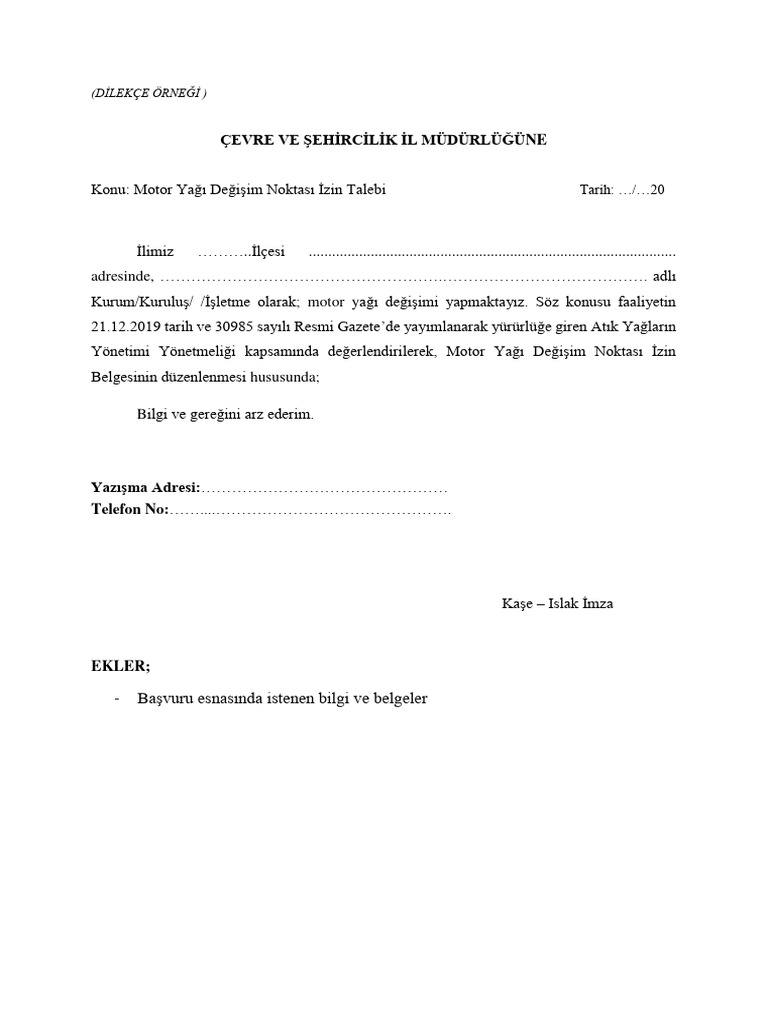 Motor Yag Degisim Noktasi Izin Belgesi - 20200924032807 | PDF Motor Yag Degisim Noktasi Izin Belgesi - 20200924032807 | PDF
