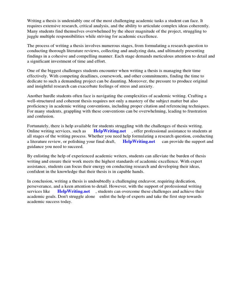 Writing Thesis Is Hard | Download Free PDF | Thesis | Essays