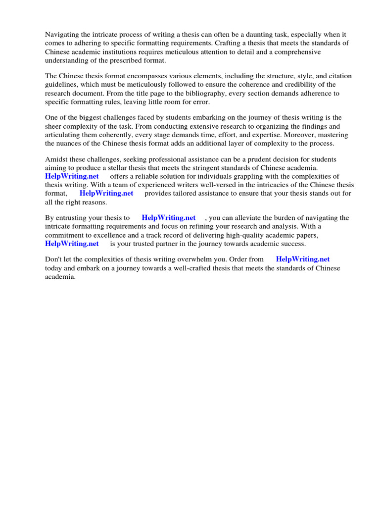 Chinese Thesis Format | Download Free PDF | Thesis | China