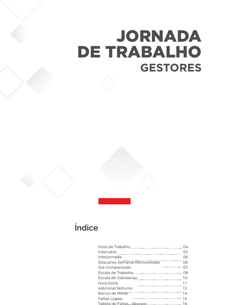 Carilha Jornada de Trabalho - Gestores | PDF | Expediente | Hora extra