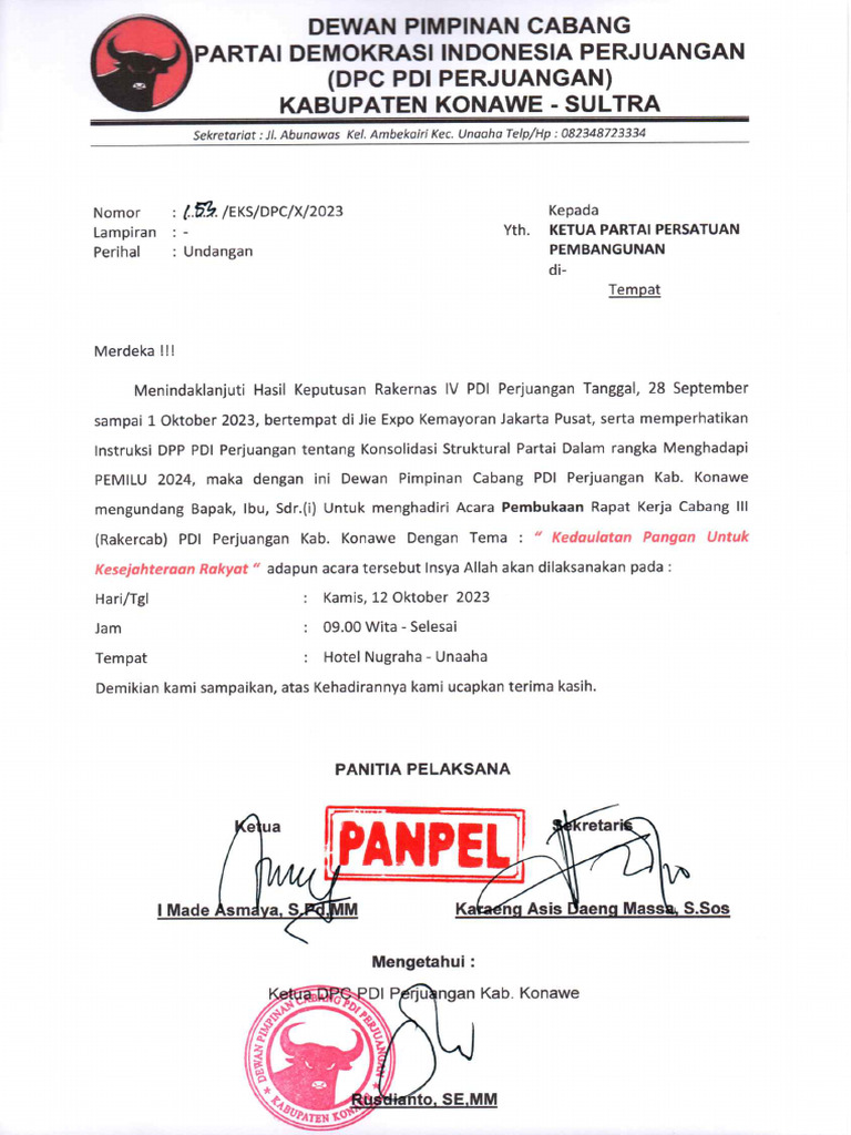 Undangan Pdip - PPP | PDF