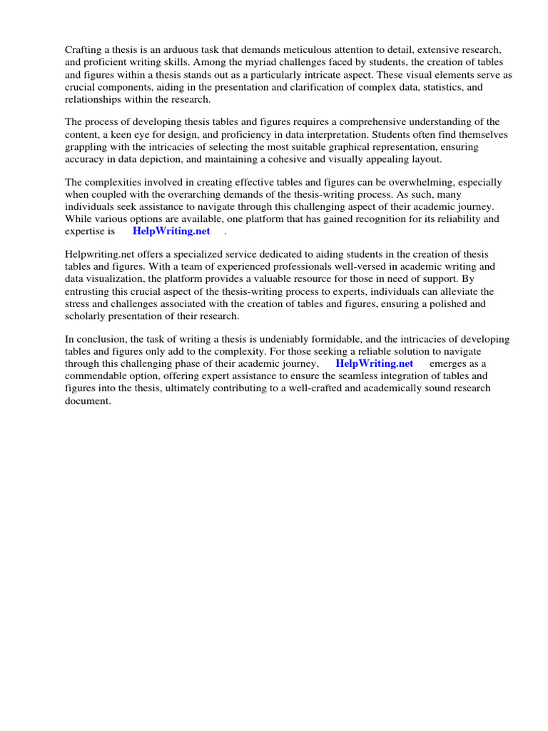 Thesis Tables and Figures | PDF | Thesis | Apa Style