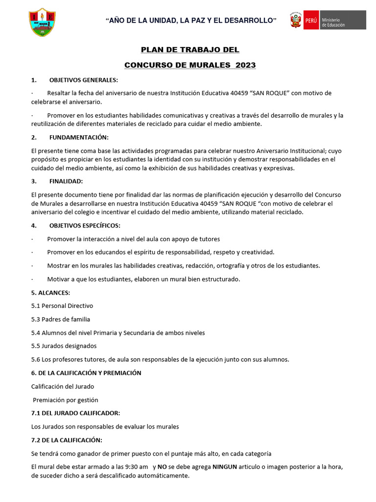 Plan de Murales | PDF