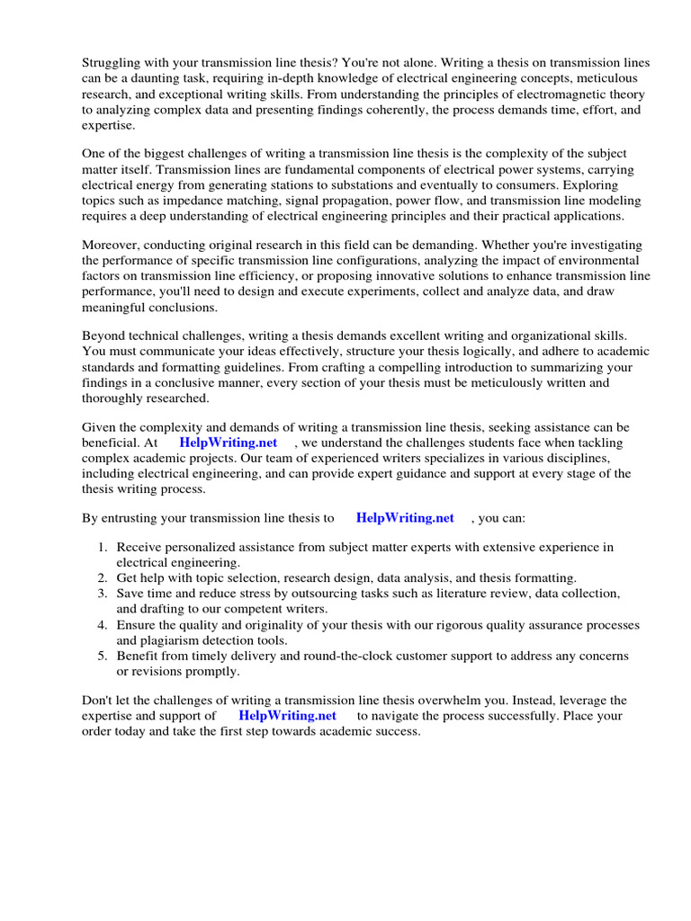 Transmission Line Thesis | PDF | Transmission Line | Electric Power ... Transmission Line Thesis | PDF | Transmission Line | Electric Power ...