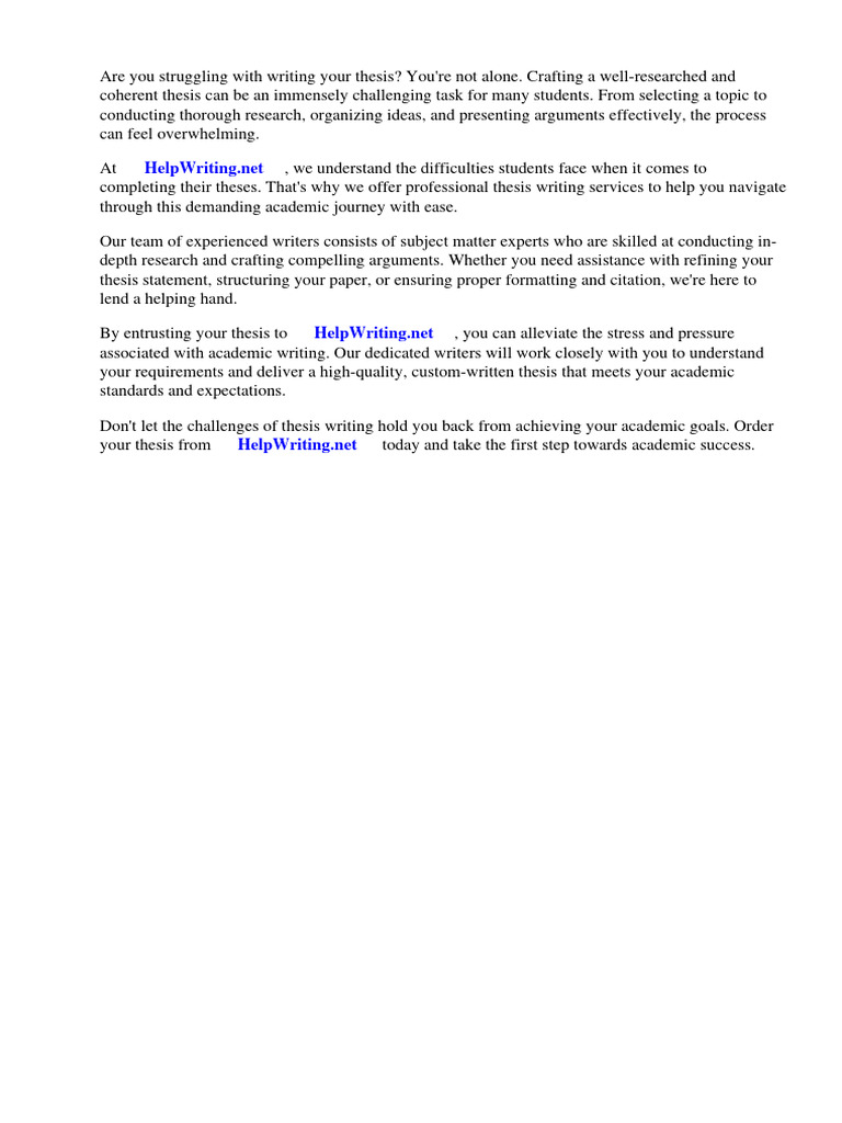 Student Thesis Sample | PDF | Thesis | Essays