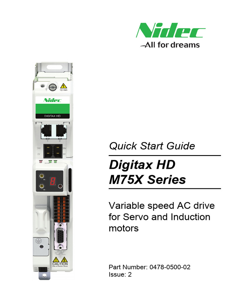 Digitax HD M75X Series Quick Start Guide Iss2 (0478-0500-02) - Approved ...