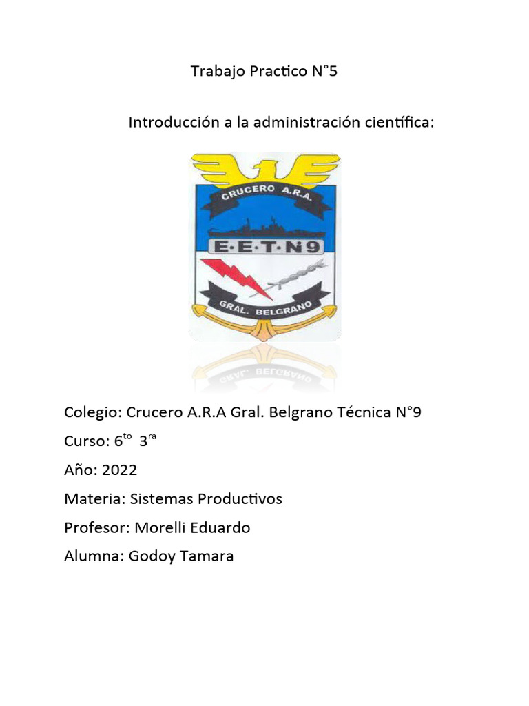 TP N°5 Sis. Productivos | Descargar gratis PDF | Planificación | Business