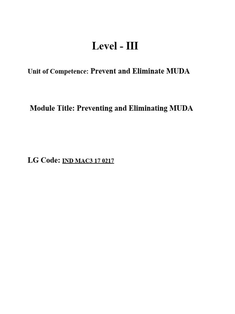 Eliminate MUDA: Lean Waste Management Guide | PDF | Lean Manufacturing ...