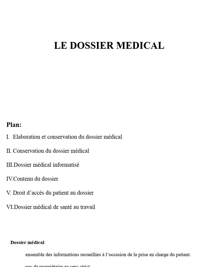 Gestion du Dossier Médical Patient | PDF | Développement personnel