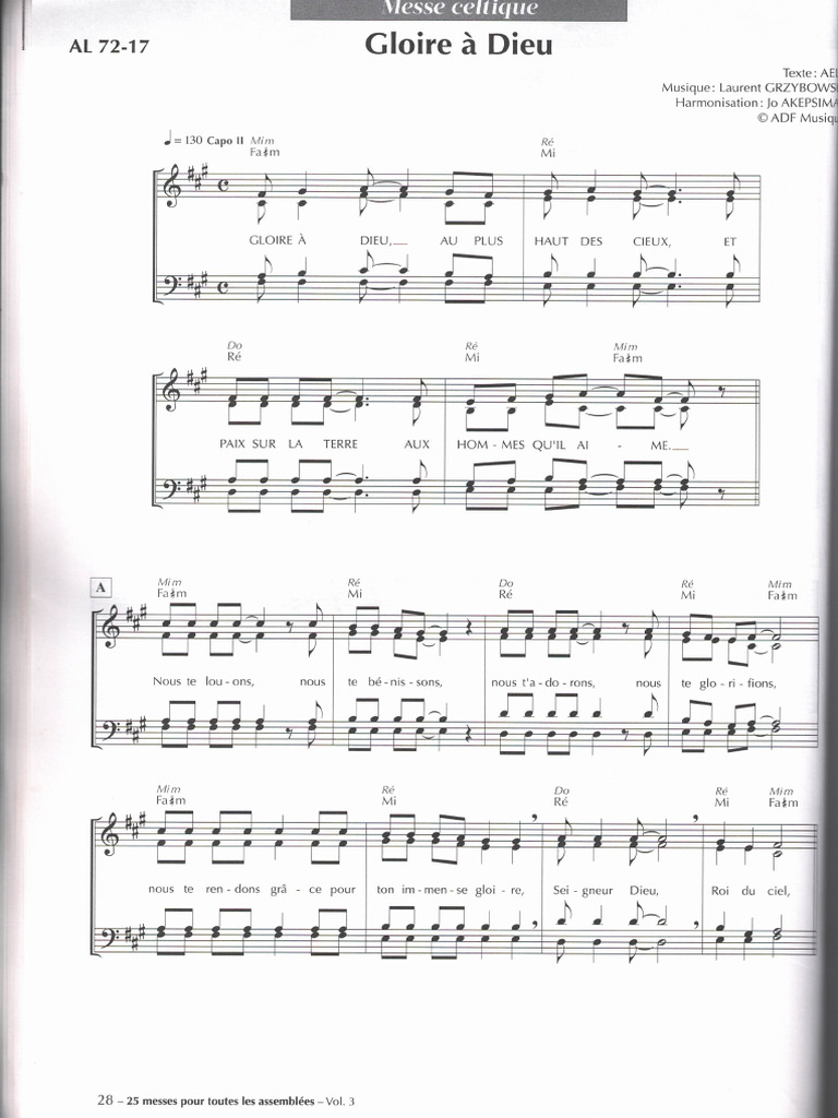 Gloria Messe Celtique | PDF