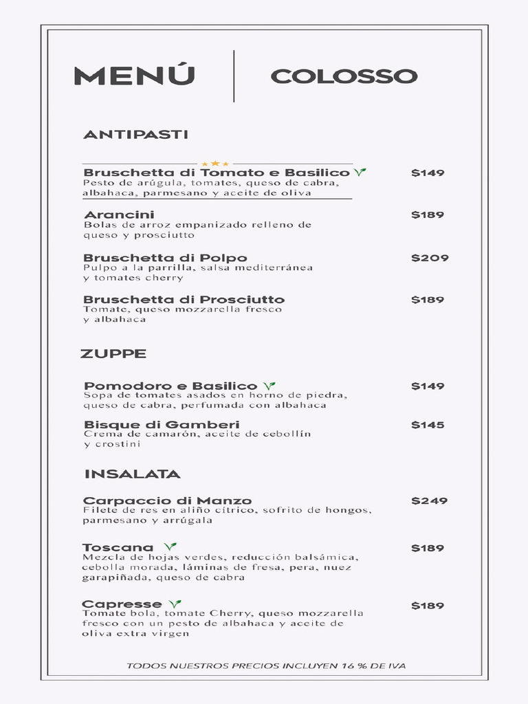 Colosso Menu Digital | PDF