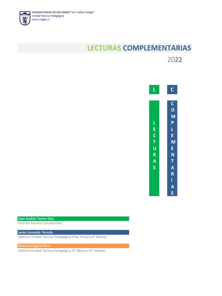 Lecturas Complementarias 2022 | PDF | Escritores