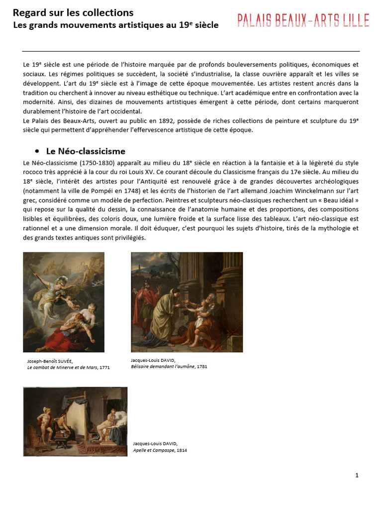 Mouvements artistiques du 19e siècle | PDF | Symbolisme (art ...