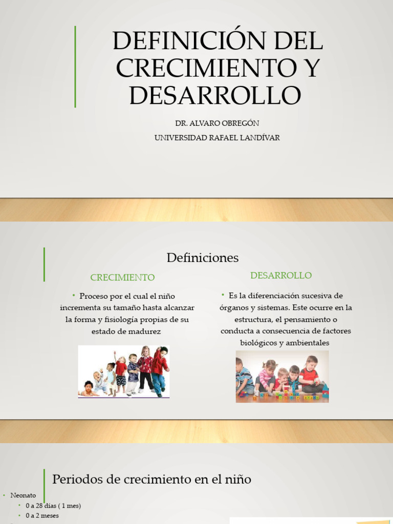 5.definición Del Crecimiento y Desarrollo | PDF | Infantes | Adolescencia
