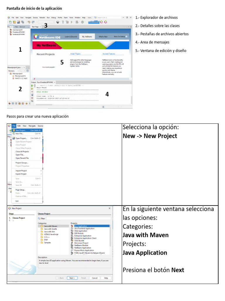 Manual de Netbeans | PDF | Ventana (informática) | Java (lenguaje de programación)