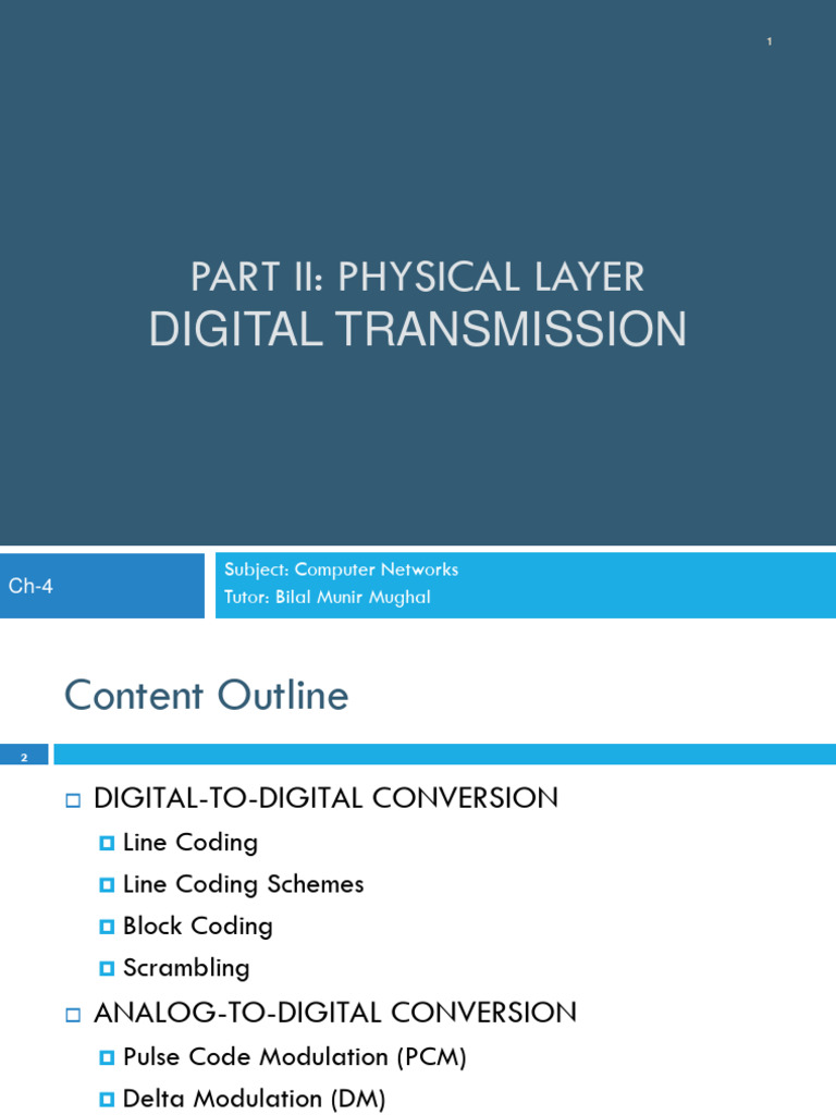 Ch04 Digital Transmission | PDF | Sampling (Signal Processing) | Analog To Digital Converter