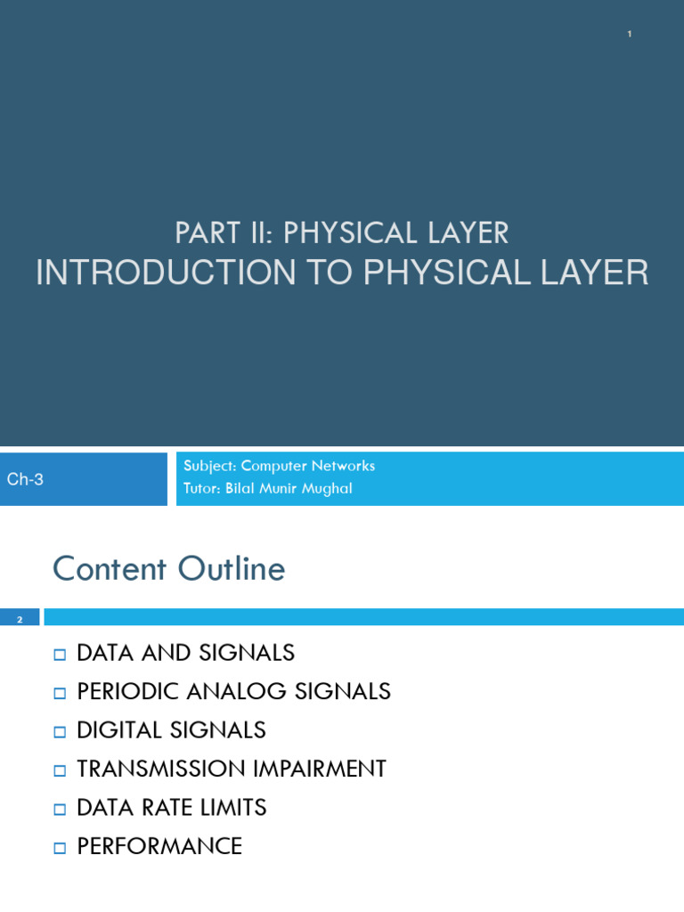 Ch03 Introduction To Physical Layer | PDF | Signal To Noise Ratio | Phase (Waves)