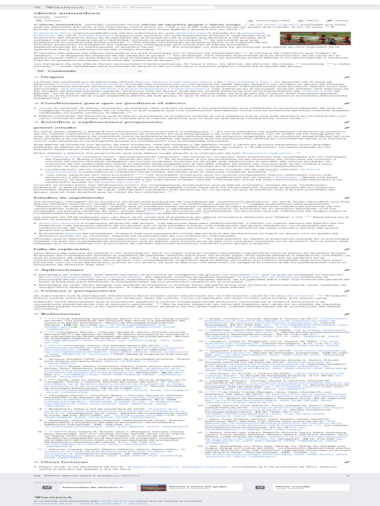 Efecto Animadora - Wikipedia | PDF | Atractivo físico | Memoria