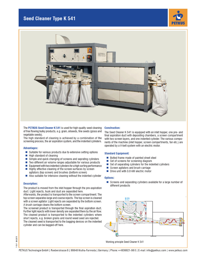 Petkus K541 | PDF | Duct (Flow) | Manufactured Goods