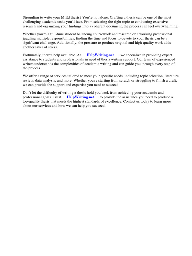Expert Thesis Writing Support Services | PDF | Thesis | Expert