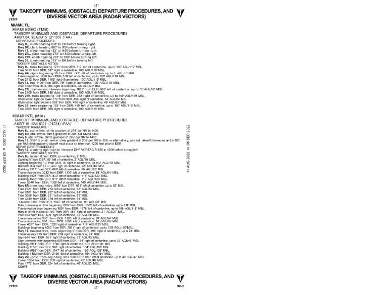 Mia Take-Off Minimums Page 1 | PDF