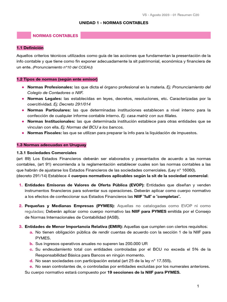 01 Normas Contables | PDF | normas internacionales de INFORMACION FINANCIERA | Contador