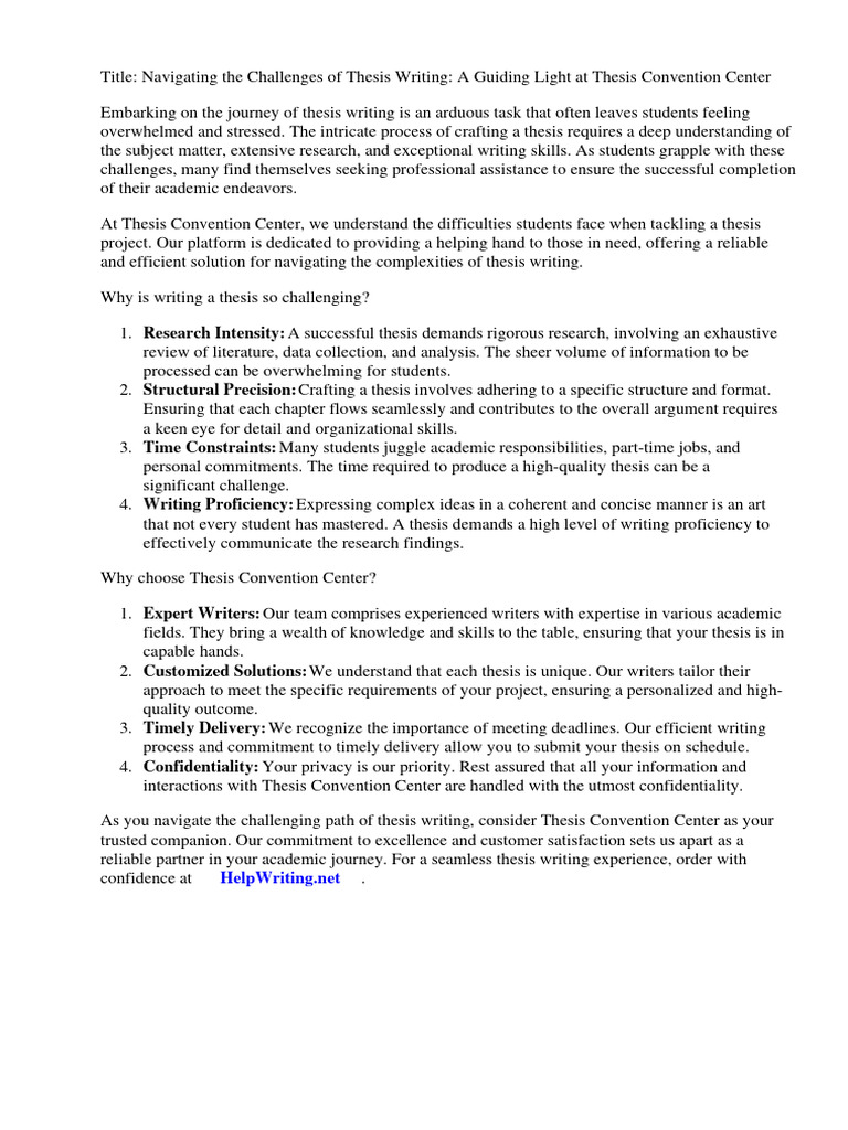 Thesis Convention Center | PDF | Thesis | World Wide Web