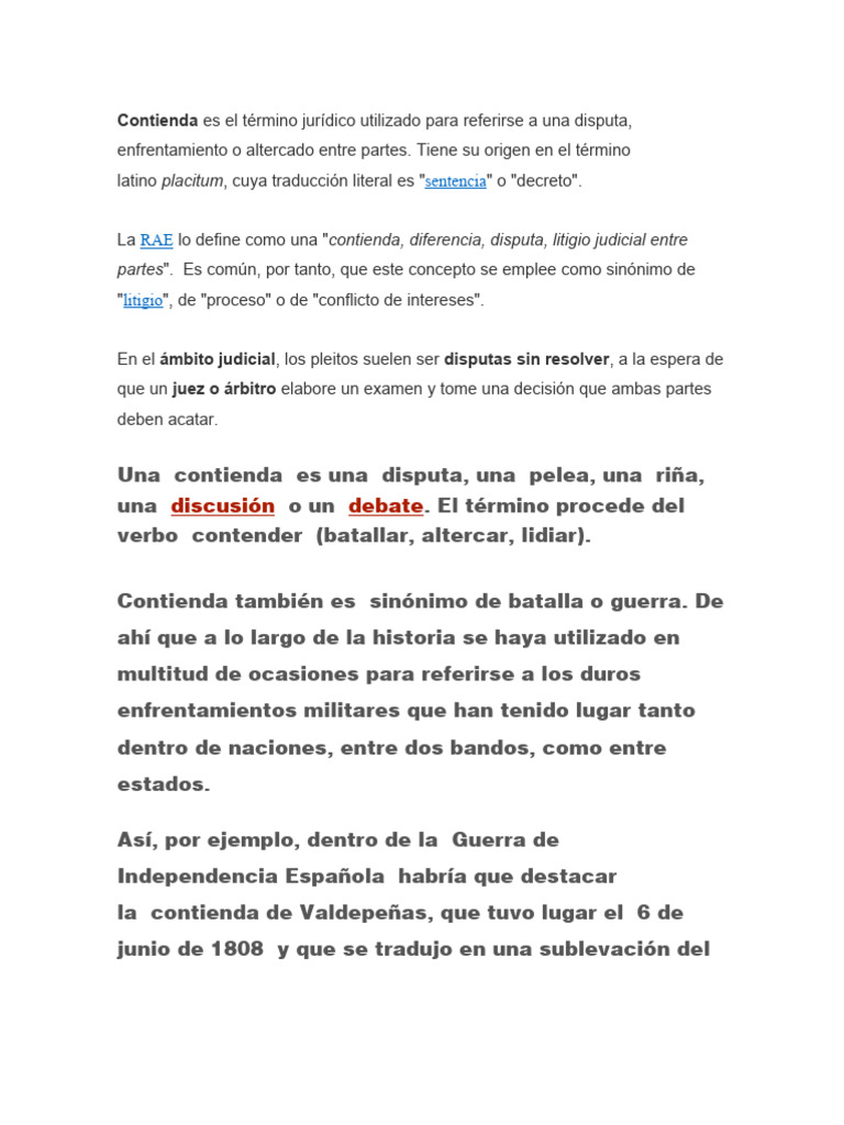 Definición y Tipos de Contienda Jurídica | PDF | Jurisdicción | Crímenes