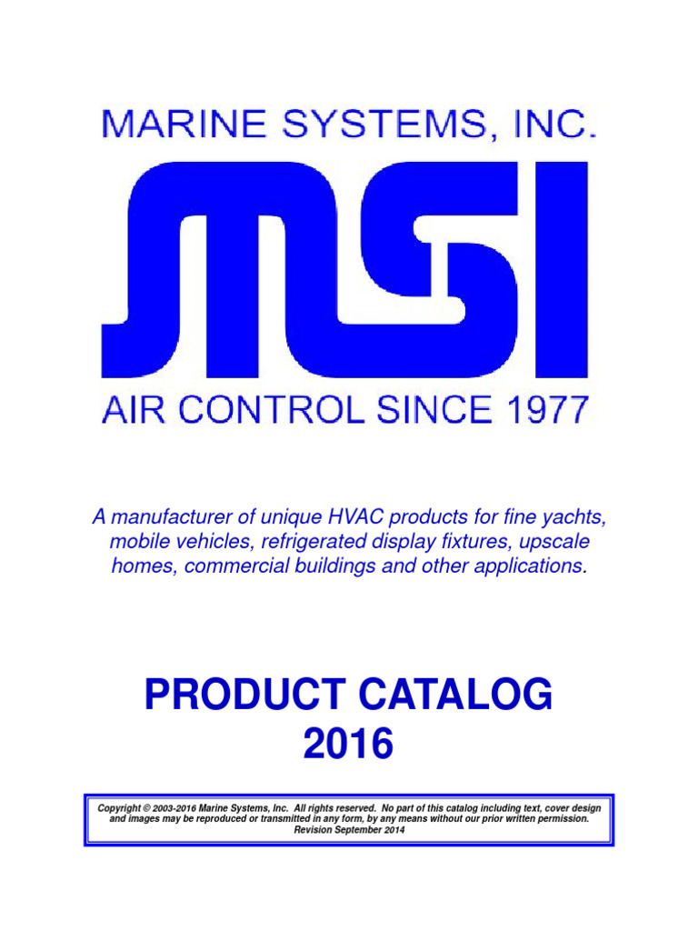 Msi Catalog | PDF | Duct (Flow) | Building Engineering