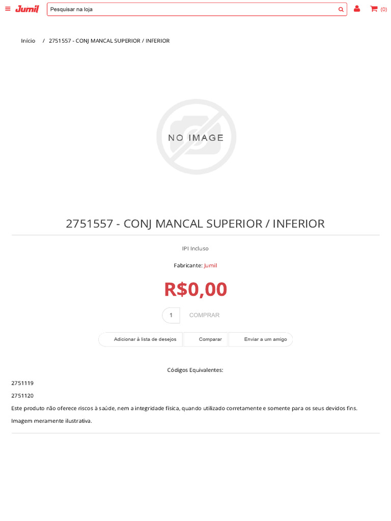 Jumil. 2751557 - CONJ MANCAL SUPERIOR - INFERIOR | PDF