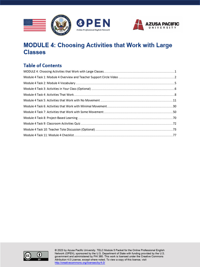 TELC Module 4 Packet | PDF | Teachers | Differentiated Instruction