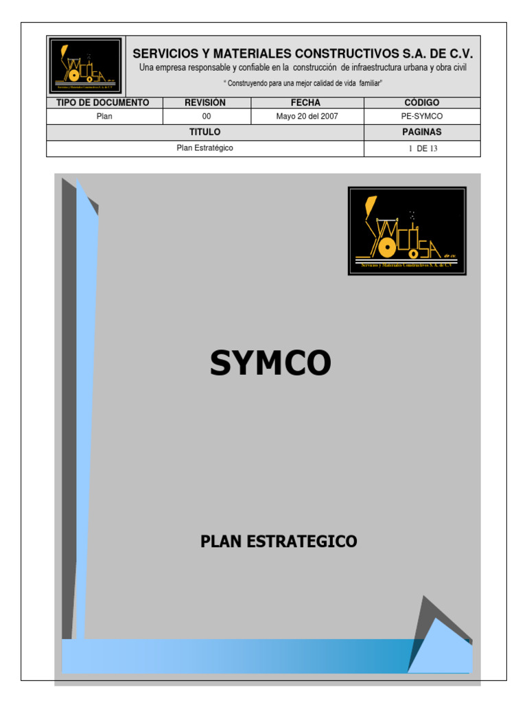 Plan - Estrategico Symco | PDF | Calidad (comercial) | Planificación ...