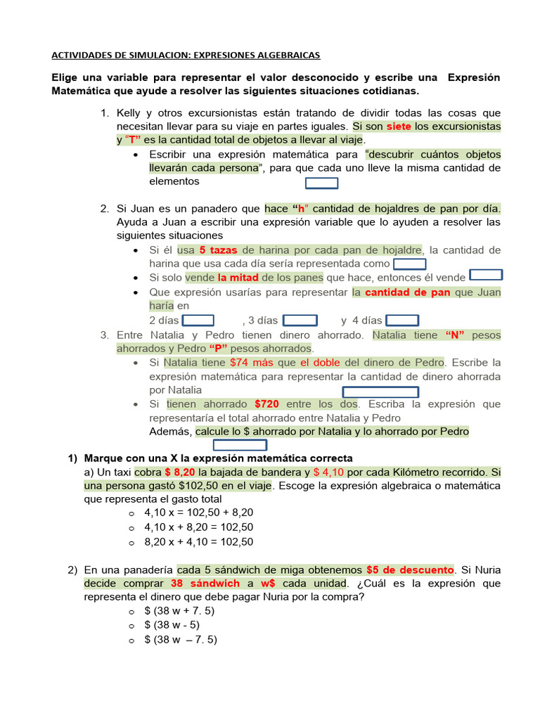 Clase #1 Expresiones Algebraicas | PDF | Matemática Elemental | Matemáticas
