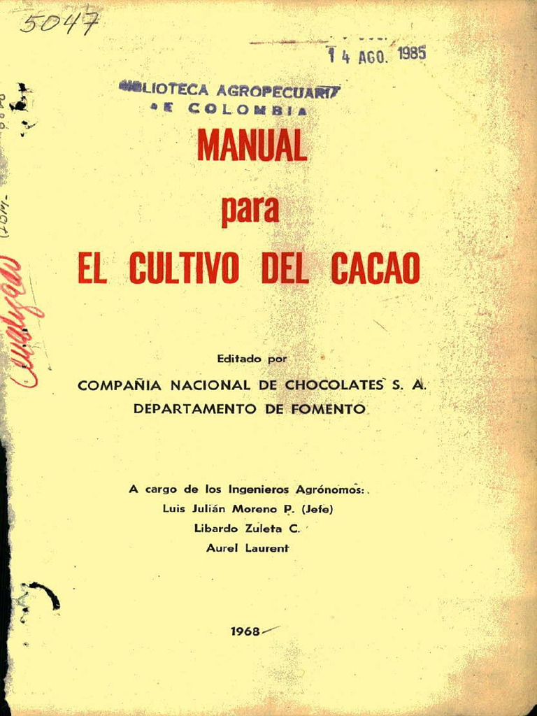 Manual para El Cultivo de Cacao 1995 | PDF | Fertilizante | Suelo