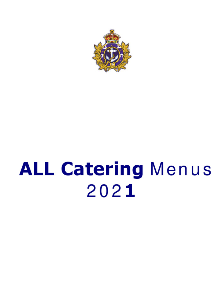 ALL Catering Menus - 2021 | PDF