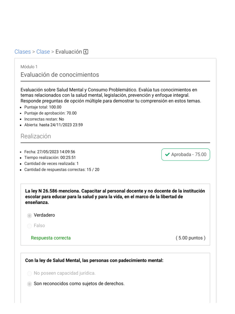 Módulo 1 | PDF | Salud mental | Evaluación