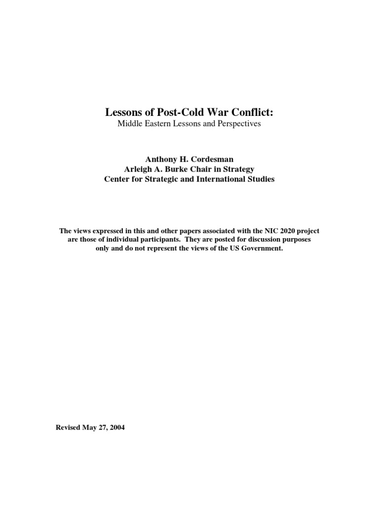 Lessons of Post-ColdWar Conflict | PDF | Islamism | Gulf War
