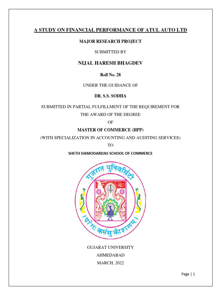 Mcom Sem 4no Final 28 - NIJAL BAHGDEV | PDF | Sampling (Statistics ...