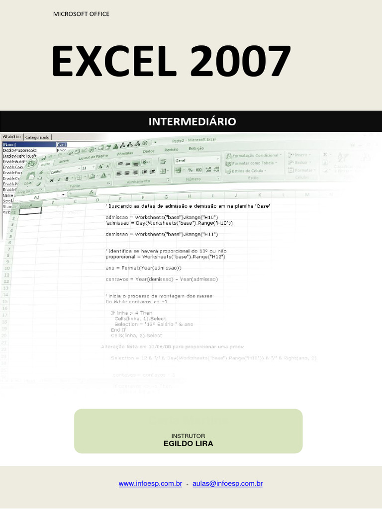 Apostila Excel | PDF | Microsoft Excel | Janela (informática)