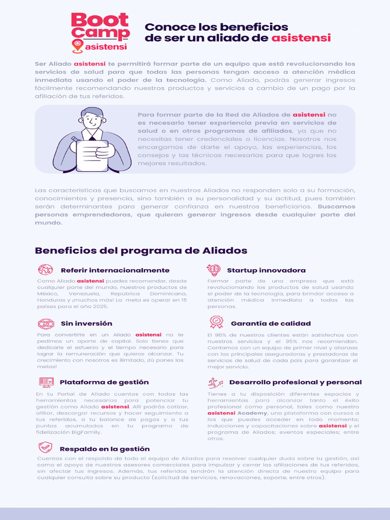 Folleto Bootcamp Asistensi | PDF