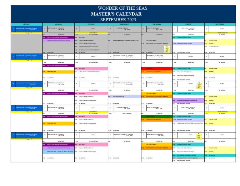 Master's Calendar - SEPTEMBER 2023 | PDF