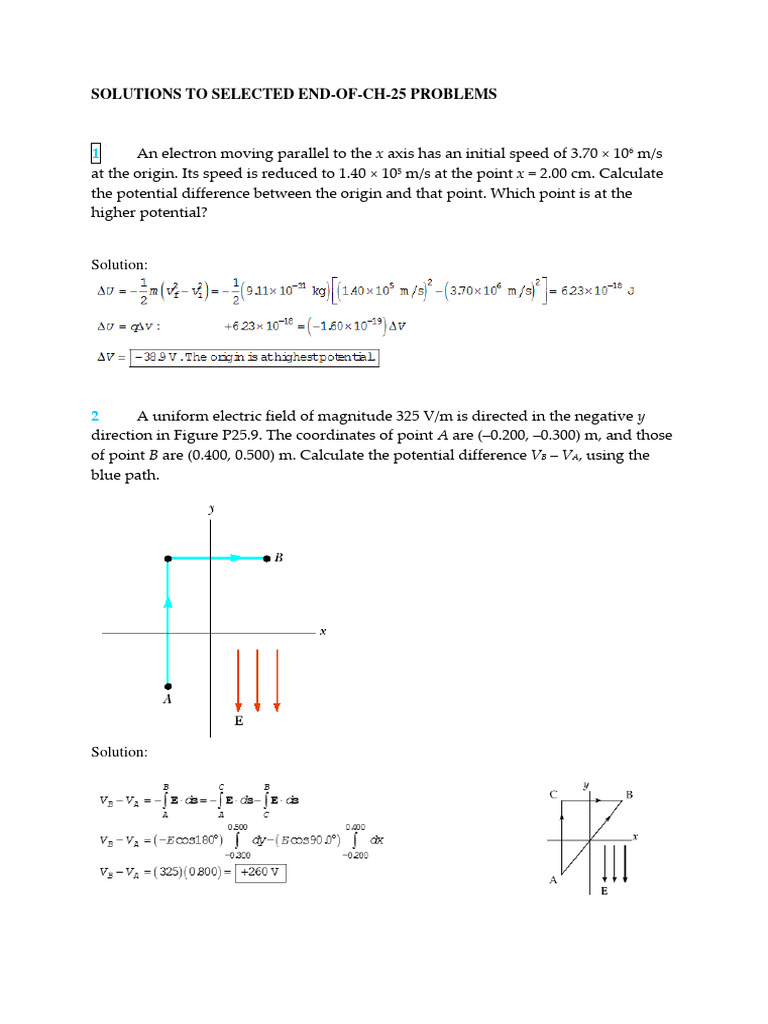 Ch-25 Problem Solutions | PDF