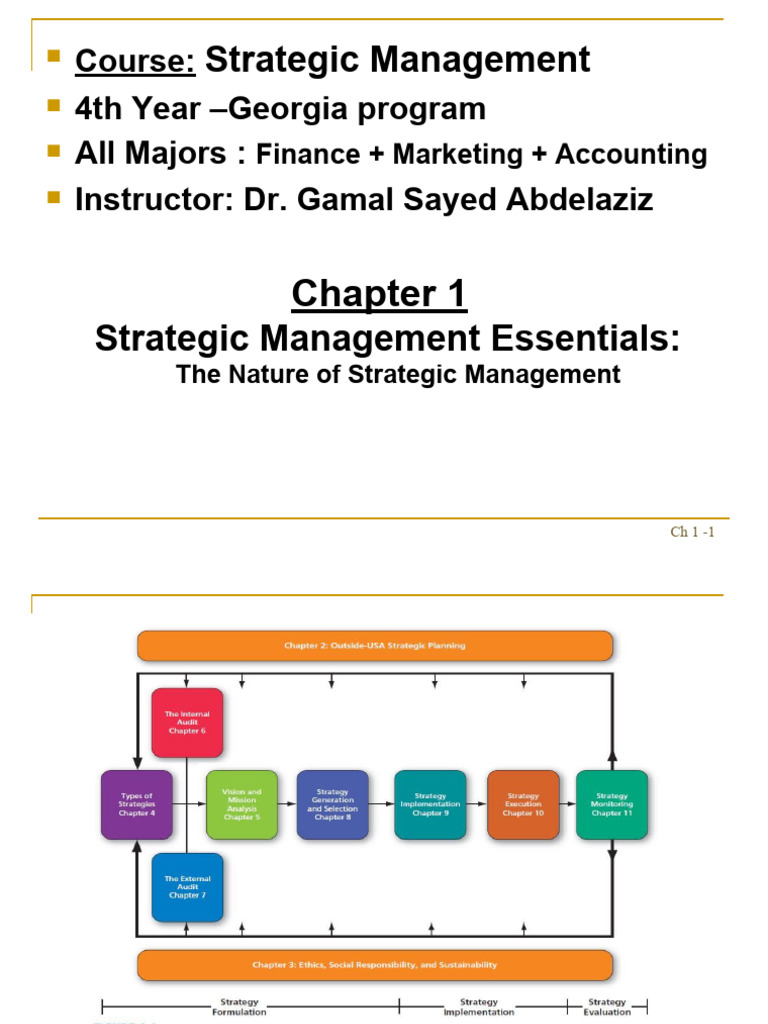 Ch1 - Strategic Management Essentials | PDF | Strategic Management | Strategic Planning
