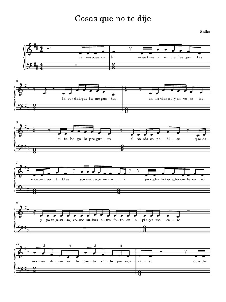 Cosas Que No Te Dije | PDF