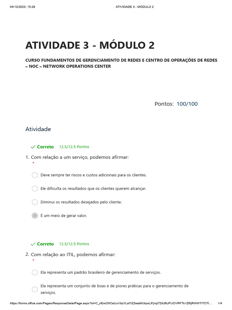 Atividade 3 - Módulo 2 | PDF