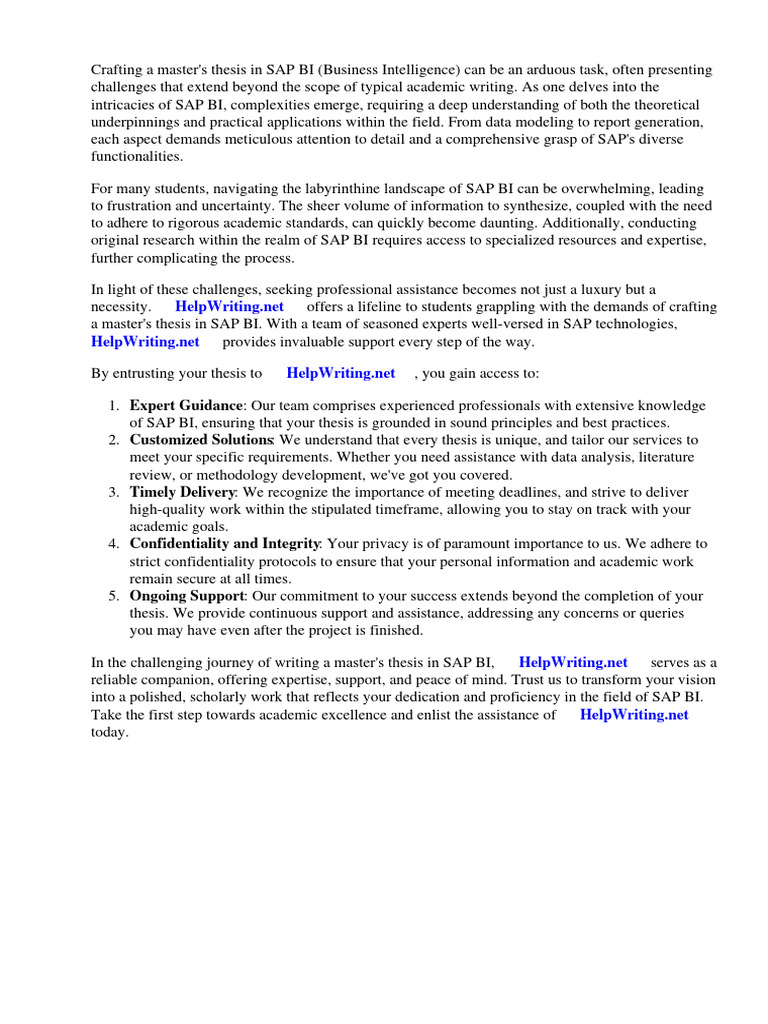 Master Thesis Sap Bi | PDF | Enterprise Resource Planning | Business ...